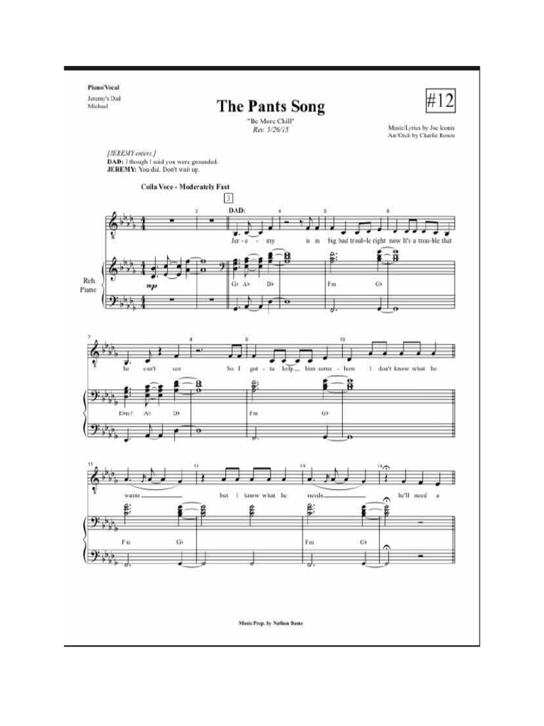 The Pants Song | PDF