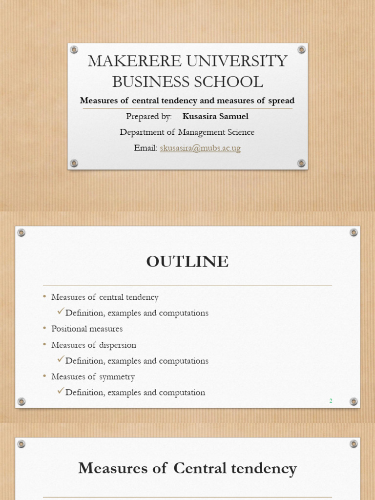 Central Tendency & Variation Final | PDF | Quartile | Mean