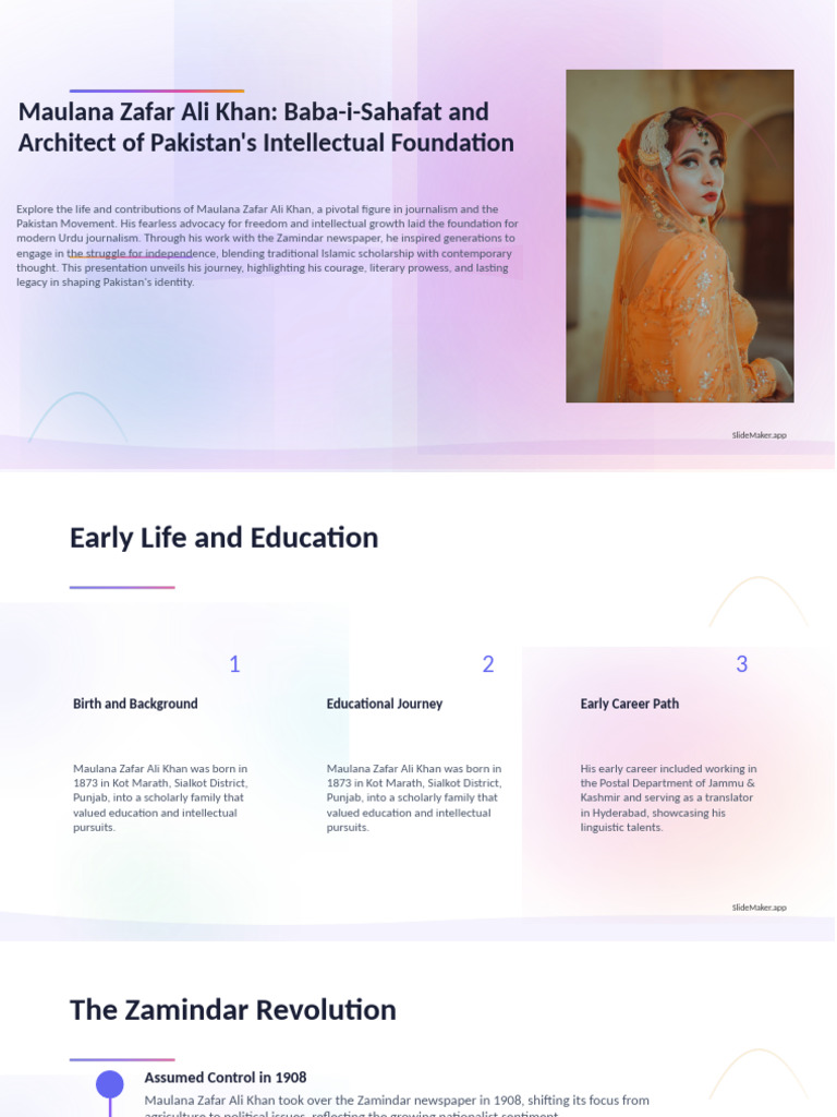 Zafar Ali Khan: Father of Urdu Journalism | PDF | Pakistan | Muhammad ...