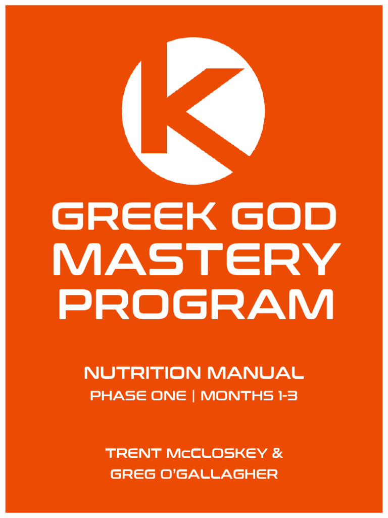 Greek God Mastery Phase 1 Nutrition Guide | PDF | Dieting | Calorie