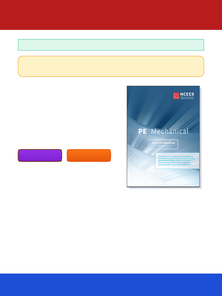 Principles and Practice of Engineering PE Mechanical Reference Handbook National Council Of ...