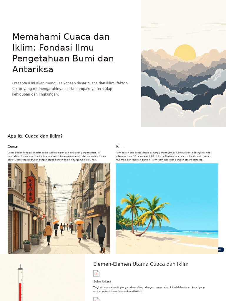 Memahami Cuaca Dan Iklim Fondasi Ilmu Pengetahuan Bumi Dan Antariksa | PDF