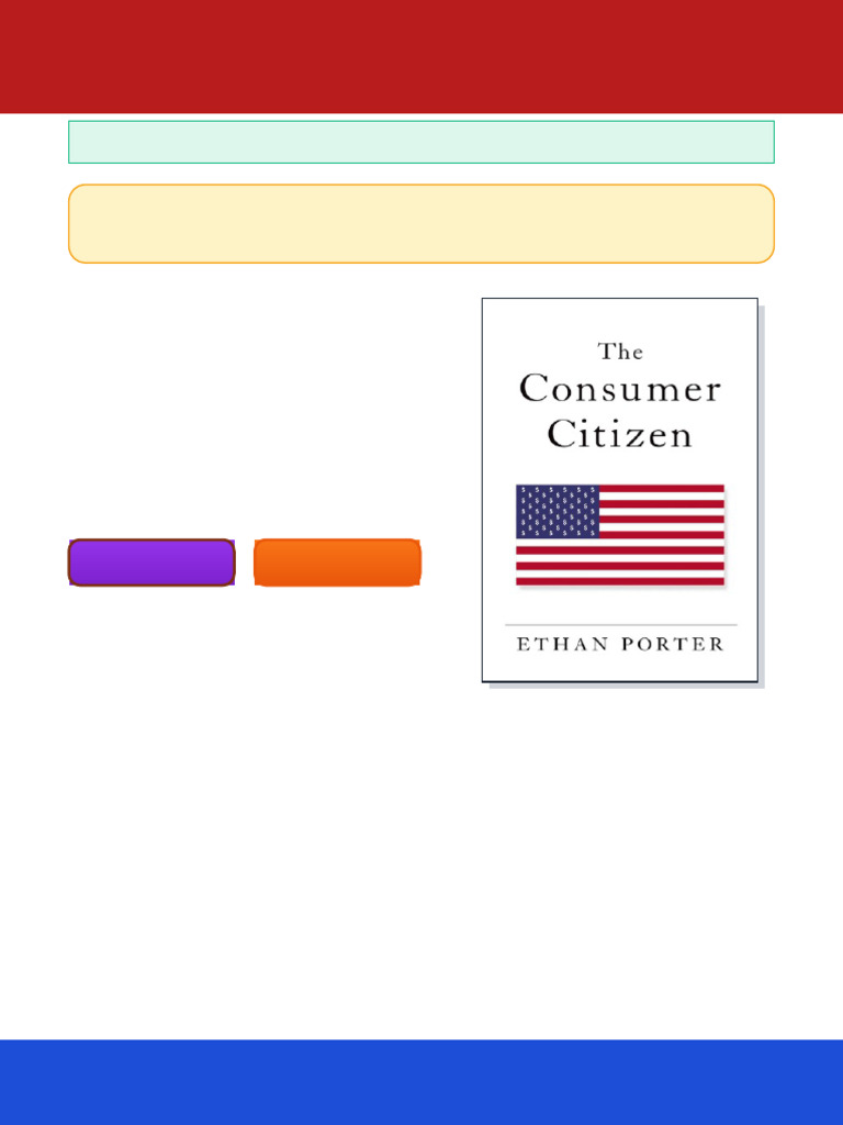 The Consumer Citizen Ethan Porter Ebook Enhanced Chapter Access | PDF ...