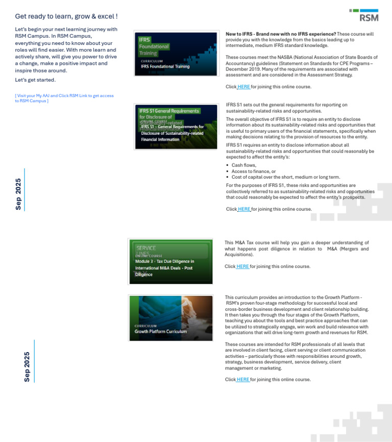 RSM Campus: Online Learning Courses | PDF | Mergers And Acquisitions ...