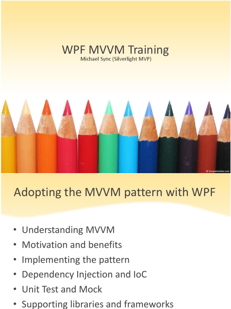 WPF MVVM Training | PDF