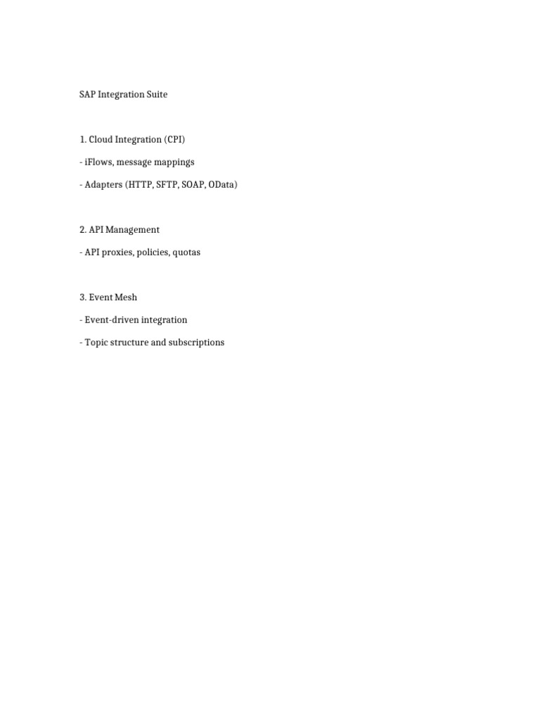 SAP Integration Suite Overview | PDF
