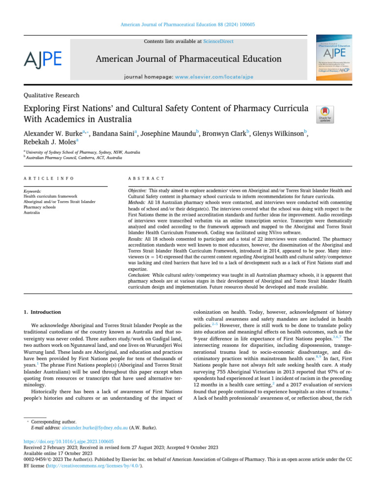 Exploring First Nations’ And Cultural Safet | PDF | Indigenous ...