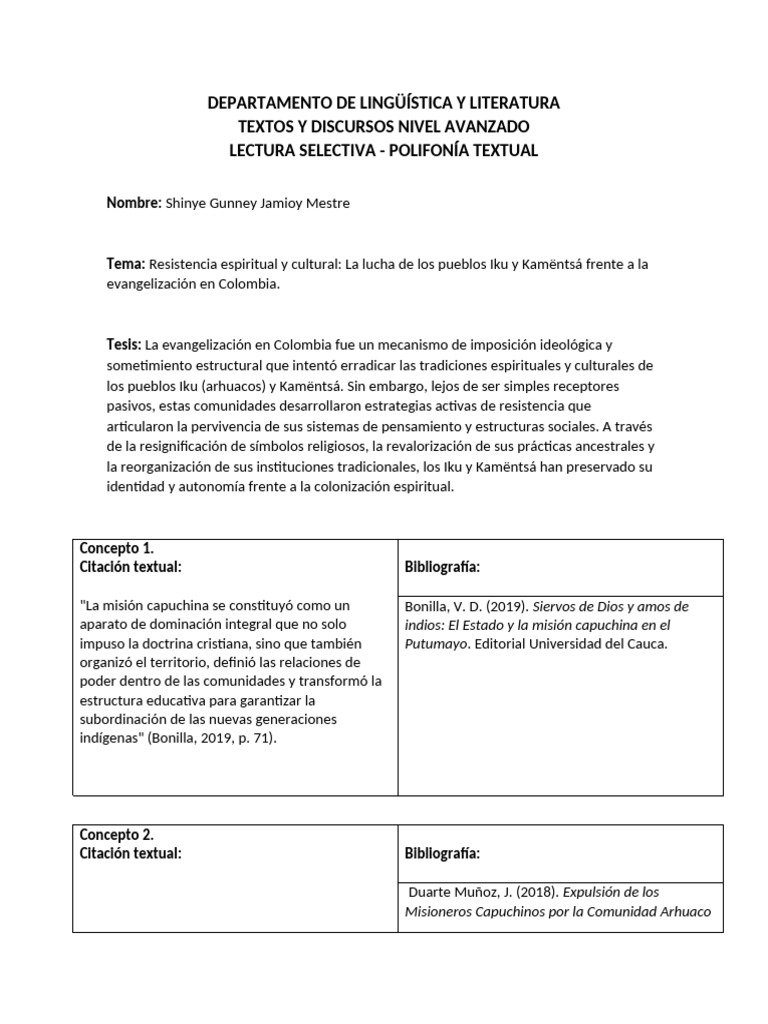 Taller de Polifonía Gunney Jamioy | PDF | Colombia