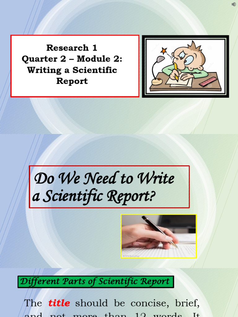 Research Module 2 Writing a Scientific Report | PDF | Hypothesis ...