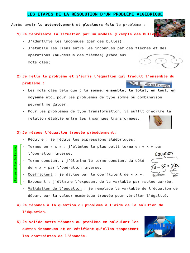 Résolution d'un Problème Algébrique | PDF