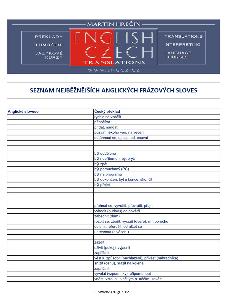 Frázová Slovesa | PDF