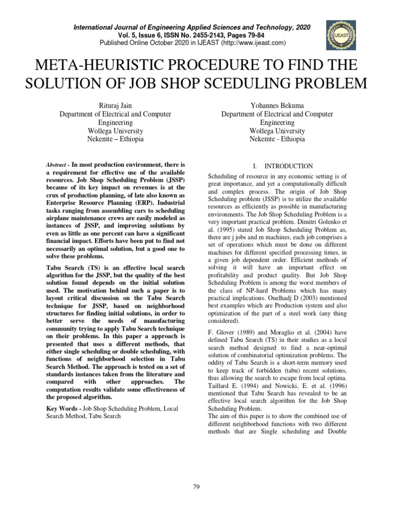 Meta Heuristic Procedure To Find The Sol BcnA | PDF | Mathematical Optimization | Theoretical ...