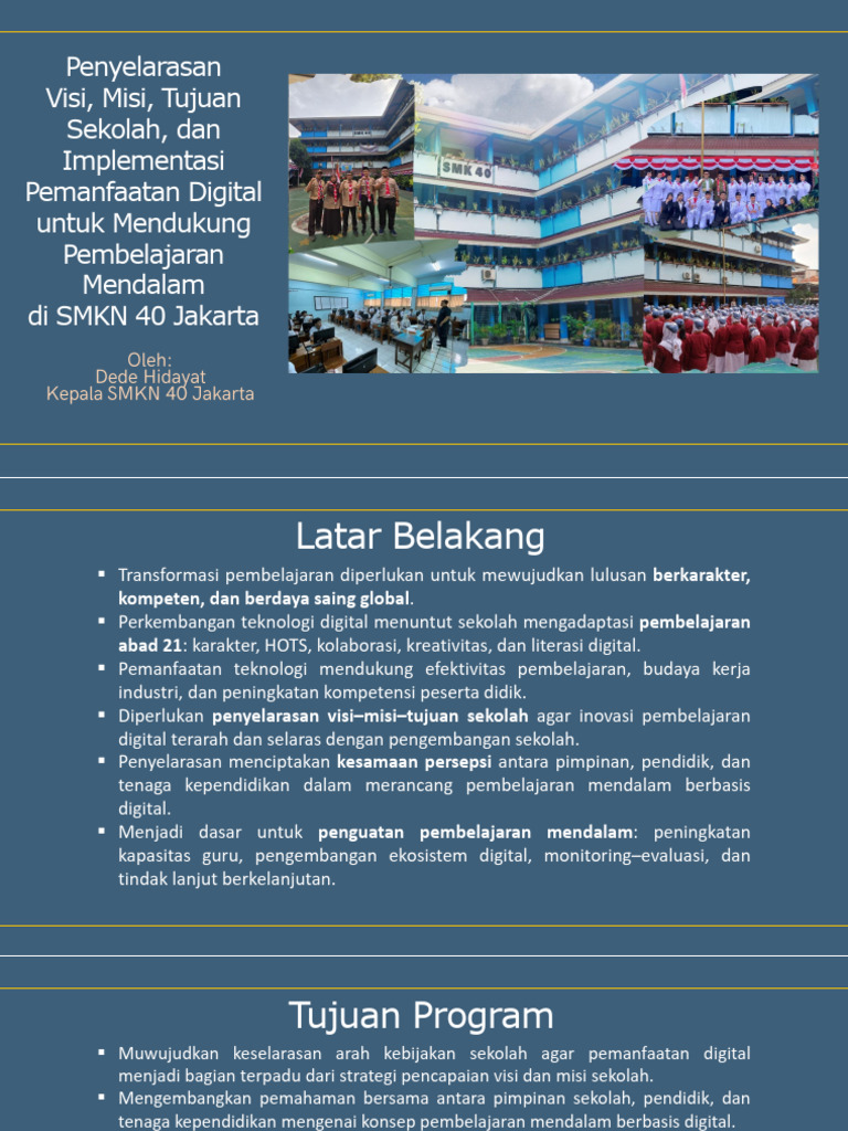 Transformasi Digital Pembelajaran SMKN 40 | PDF