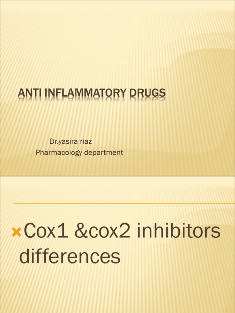 Anti Inflammatory Drugs | PDF | Aspirin | Nonsteroidal Anti ...