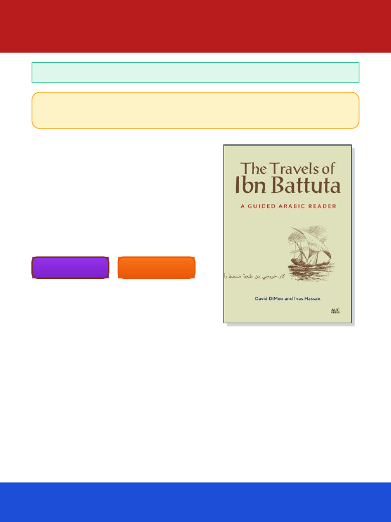 The Travels of Ibn Battuta A Guided Arabic Reader David Dimeo Ebook ...