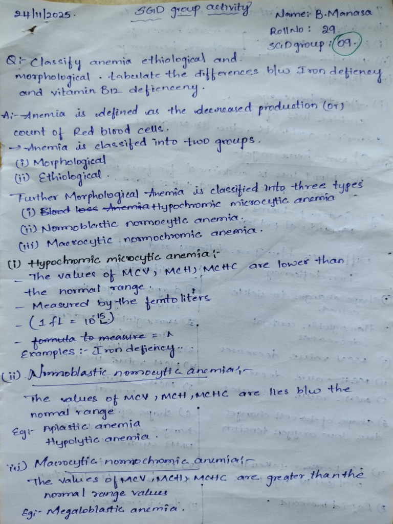 Classification and Types of Anemia | PDF | Anemia | Hematology