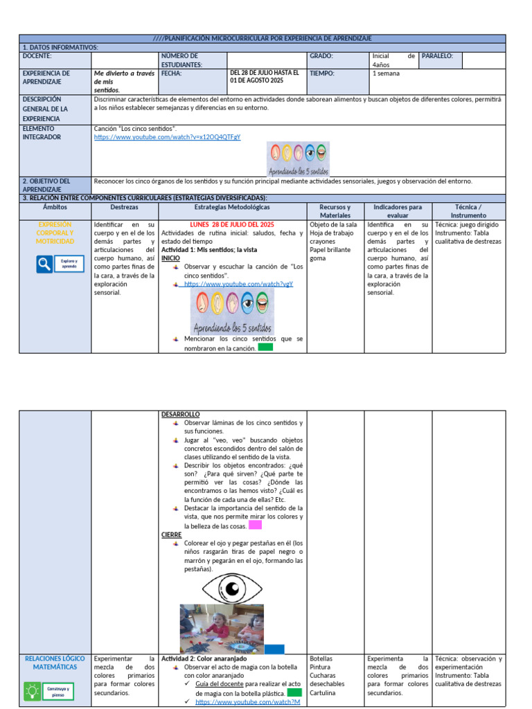 SEMANA 13 INICIAL 4 AÑOS | PDF | Color | Aprendizaje