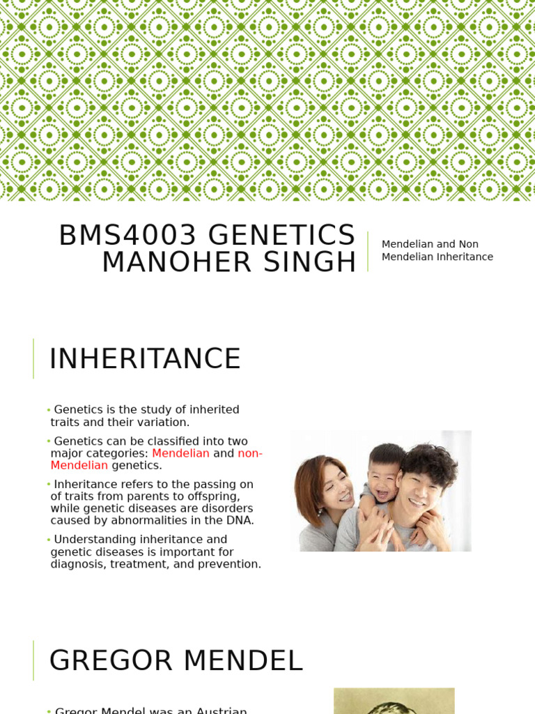 Mendelian and Non Mendelian Inheritance | PDF | Dominance (Genetics ...