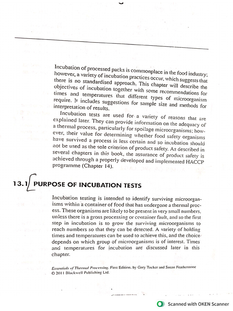 Process of Incubation Test | PDF