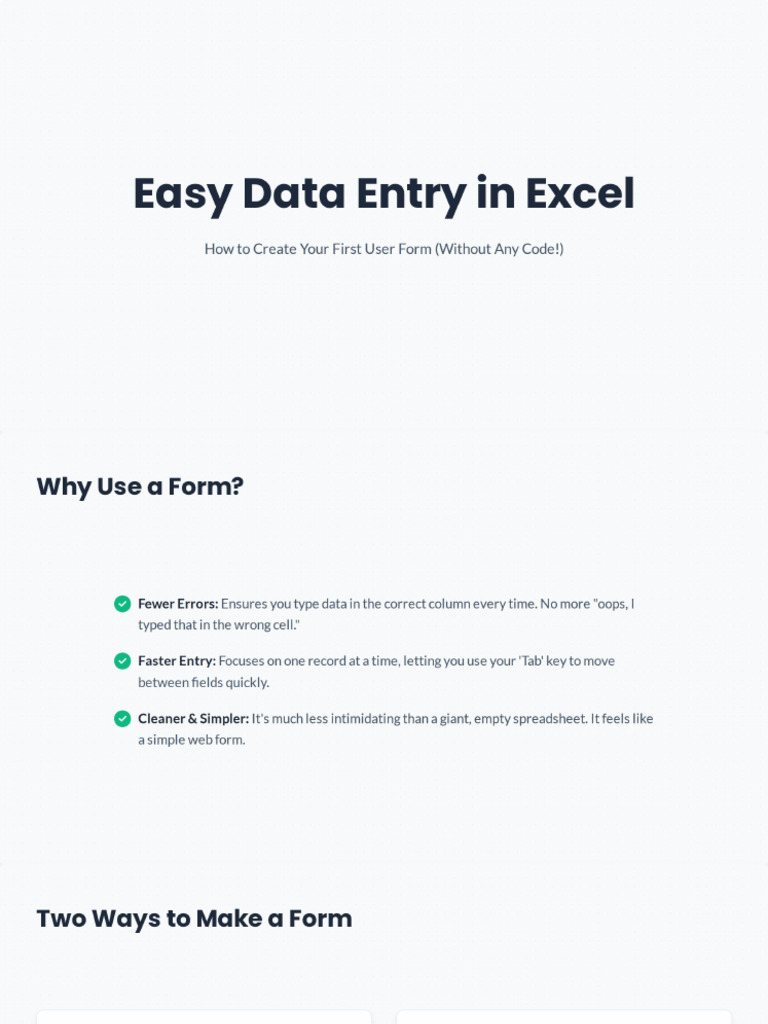 Easy Excel User Forms | PDF