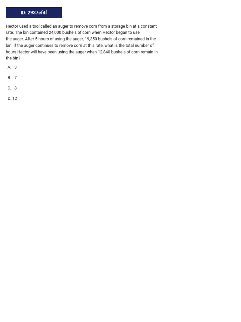 SAT Suite Question Bank - Results | PDF | Demand | Equations