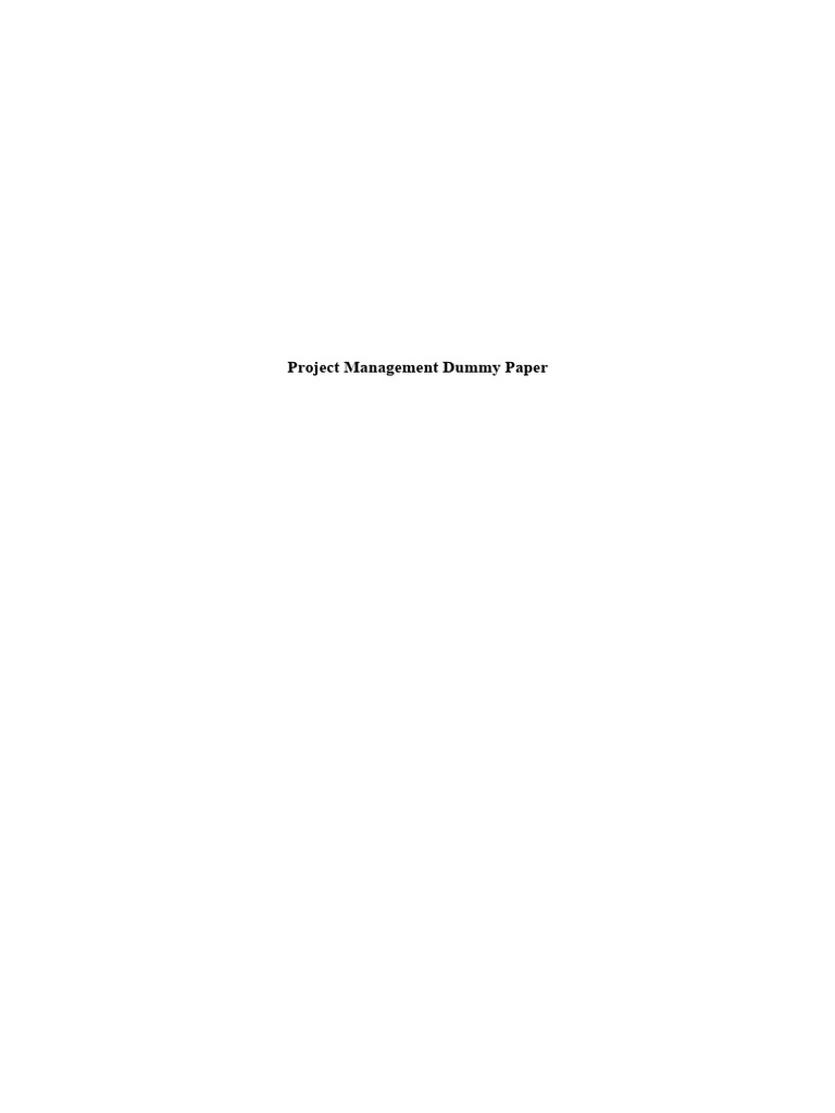 New Project Management Test | PDF