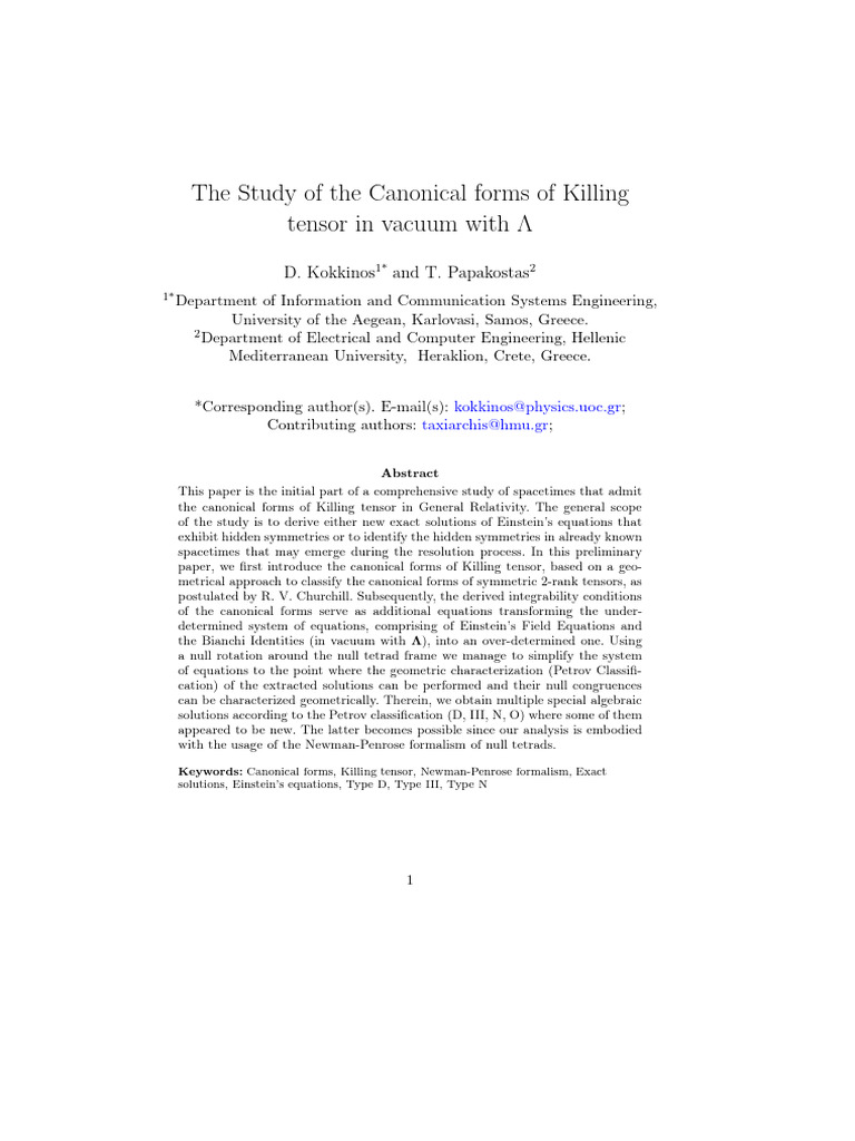 The_Study_of_the_Canonical_forms_of_Kill | PDF | Tensor | Vector Space