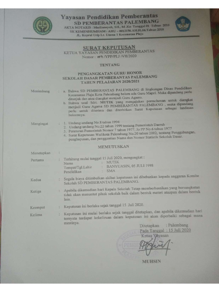 SK Yayasan Mutik | PDF
