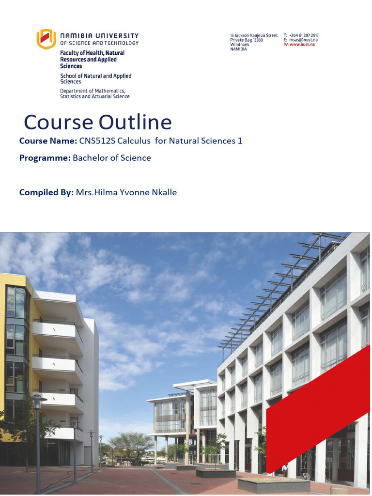 Calculus for Natural Sciences Course Outline | PDF | Function ...