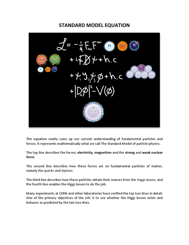 Standard Model Equation | PDF