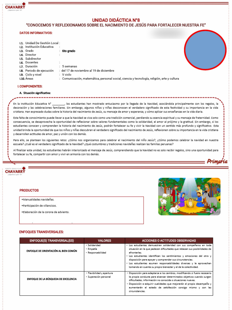 UNIDAD N°8 - 6to grado | PDF | Multiplicación | Las emociones