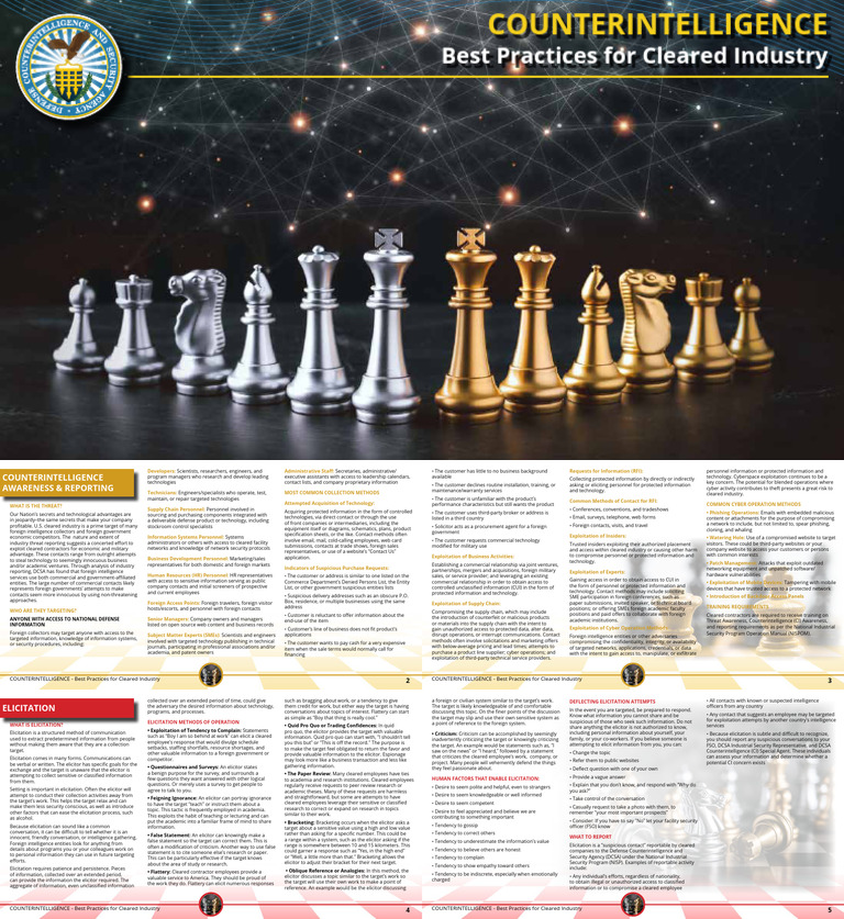DCSA CI Best Practices Booklet | PDF | Counterintelligence | Phishing
