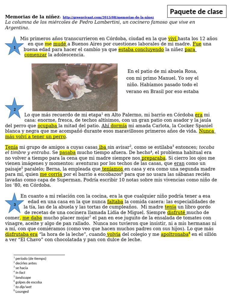 SPN3 MOMENTS Memorias de La Ninez | PDF