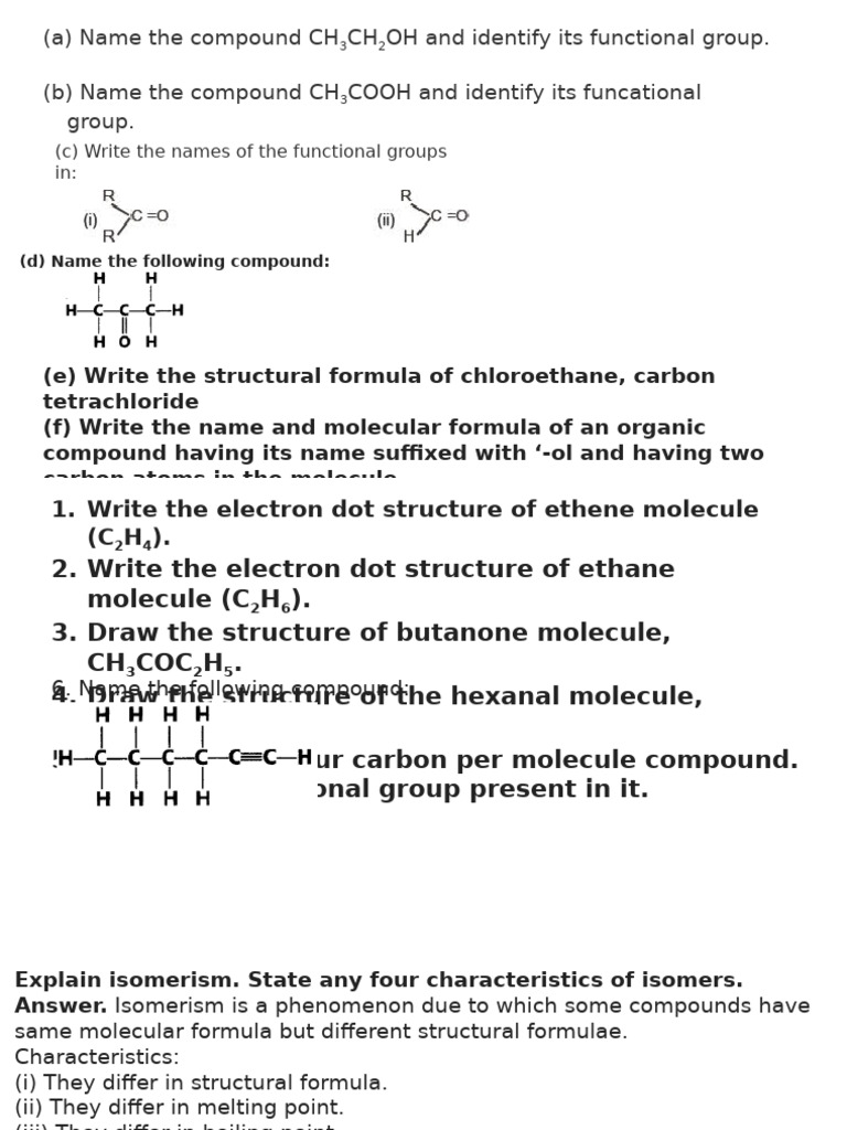 Organic Compounds and Functional Groups Guide | PDF | Functional Group ...