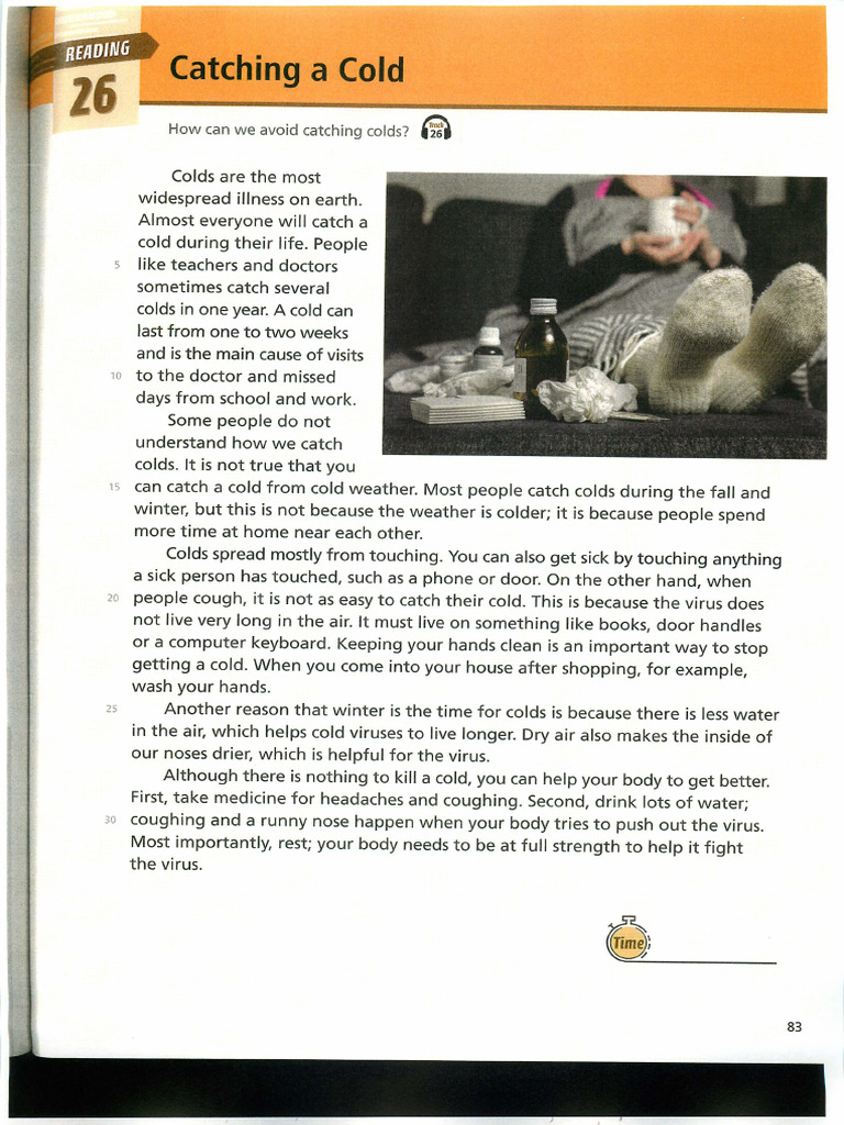 Timed Reading 1 (Catching a Cold) | PDF