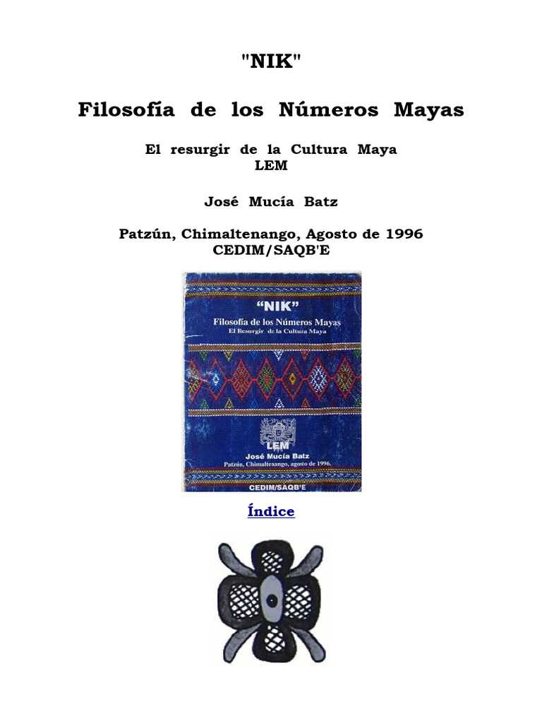Silo.tips Nik Filosofia de Los Numeros Mayas | PDF | Maíz | Civilización maya