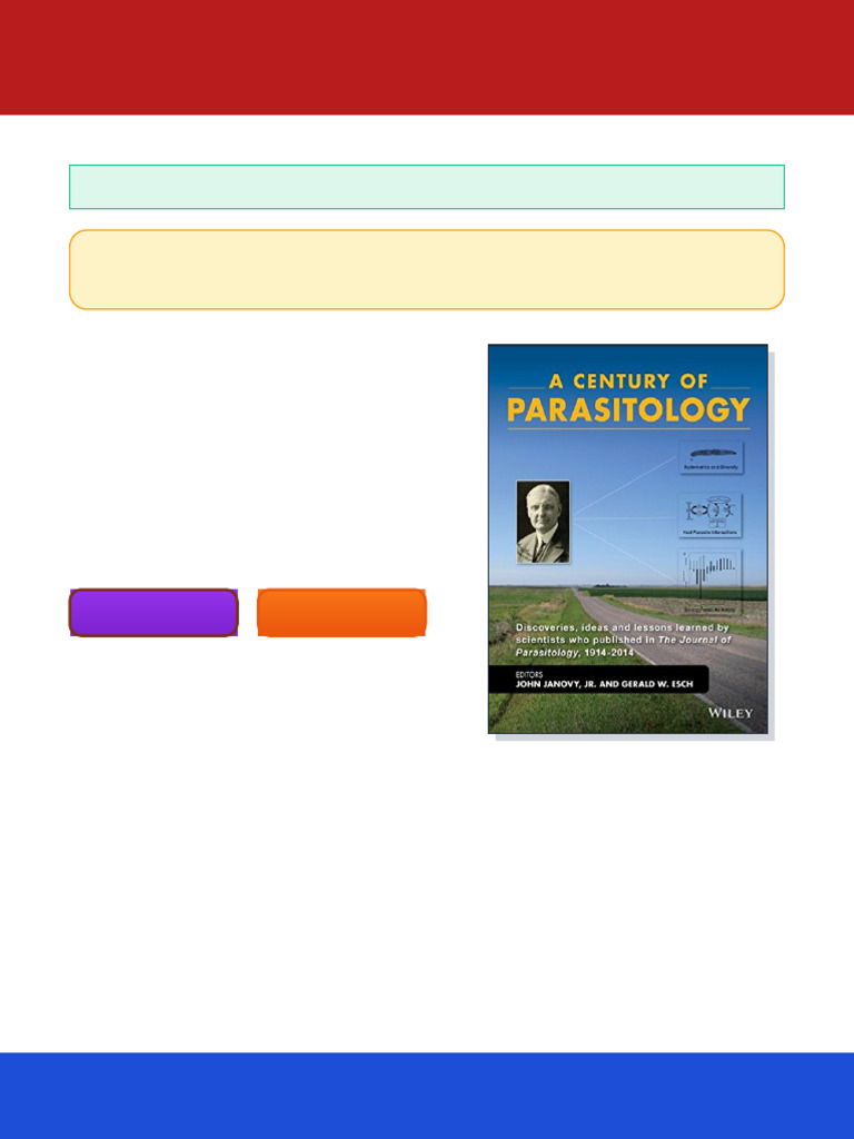 A century of parasitology: discoveries, ideas, and lessons learned by ...