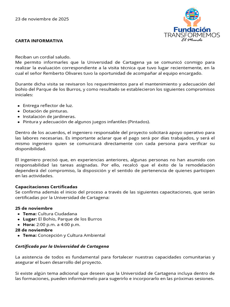Carta Informativa | PDF
