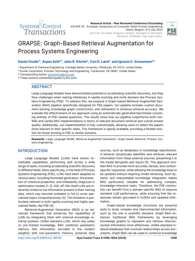 Graph-Based RAG for Process Engineering | PDF | Information Science ...