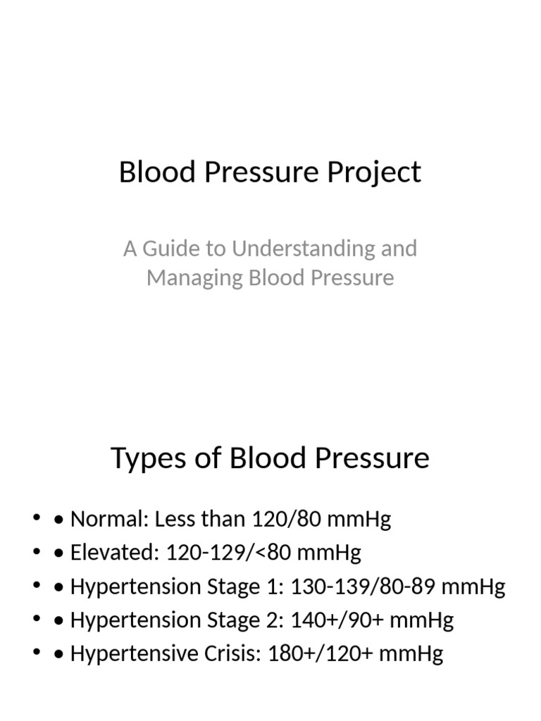 Blood Pressure Project Cures Research PPT | PDF