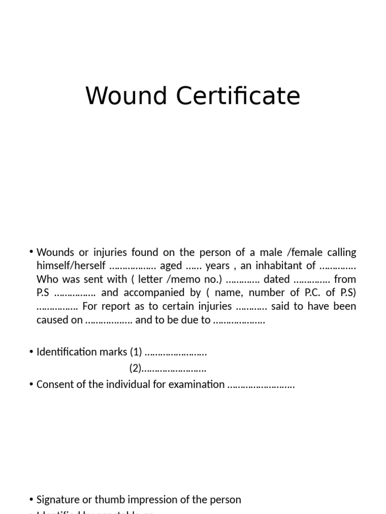 Wound and Drunkenness Certification Report | PDF | Alcohol Intoxication