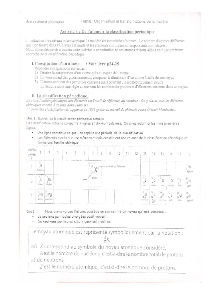 3eme Sciences Physiques | PDF
