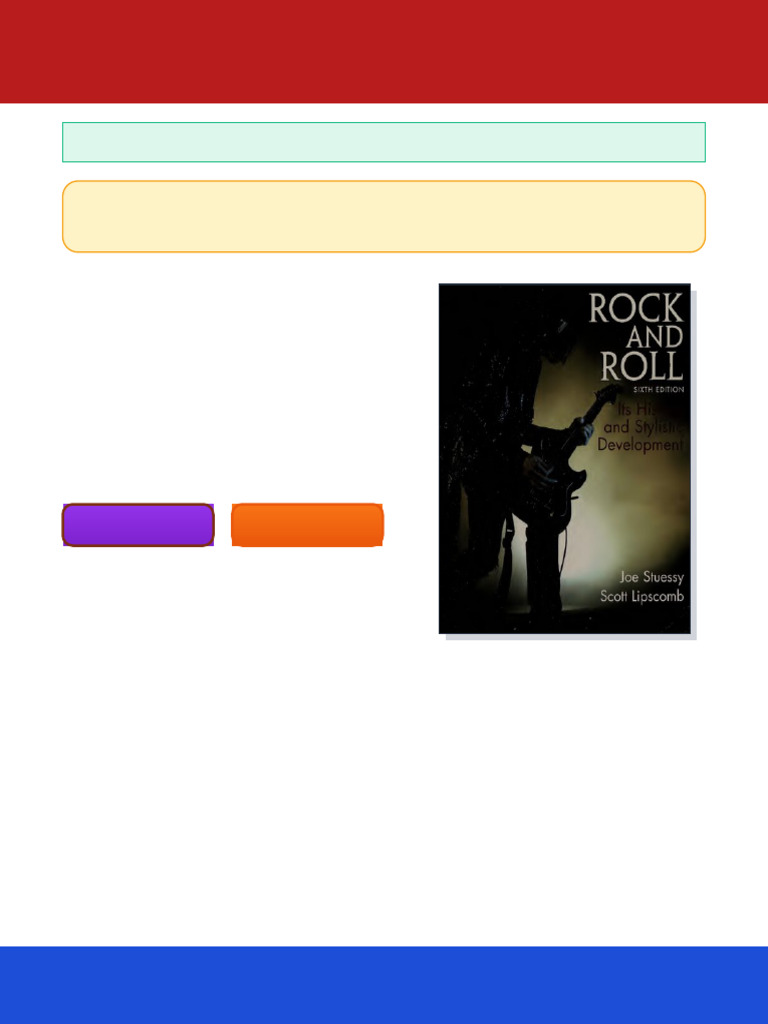 Rock and Roll Its History and Stylistic Development 6th Edition Stuessy ...