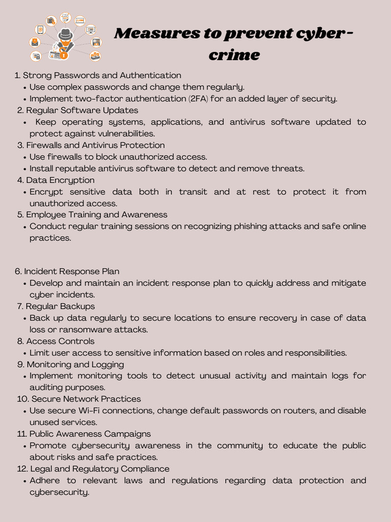 Measures to prevent cyber Crime nd legal aid | PDF | Security ...