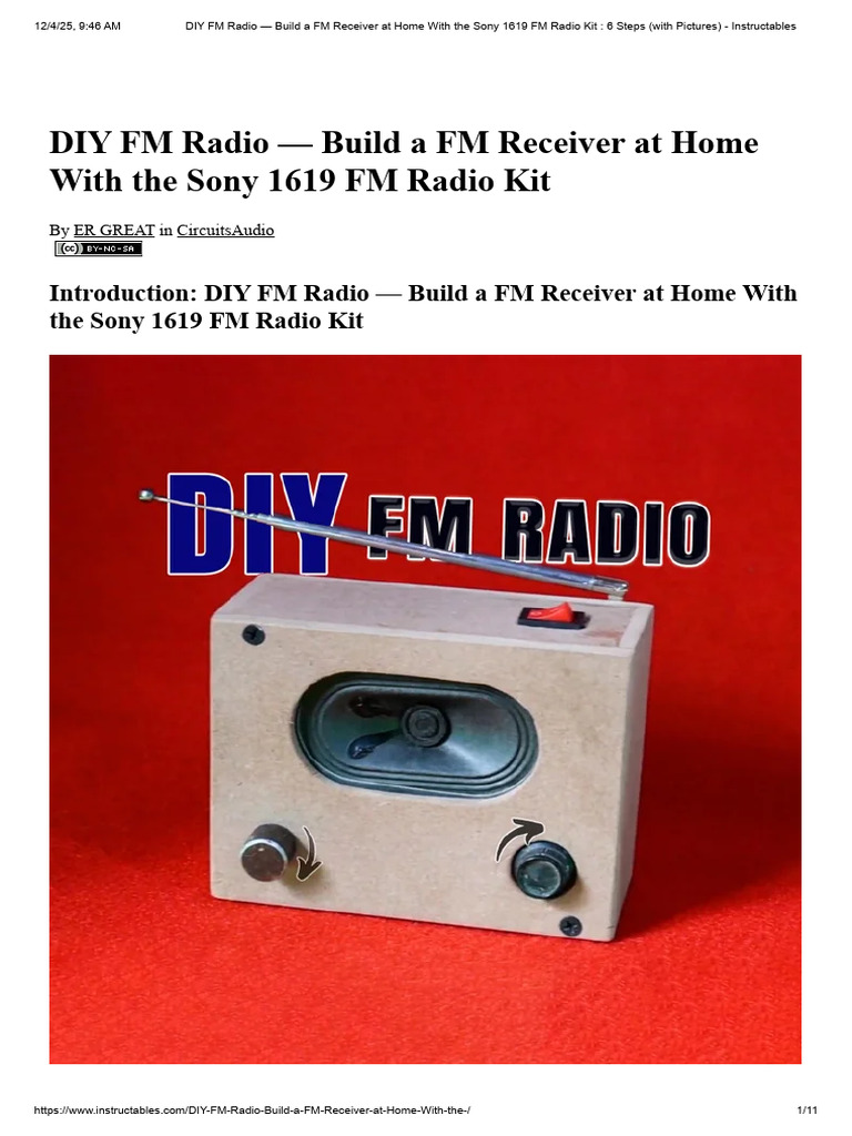 Build a DIY FM Radio Receiver Kit | PDF | Loudspeaker | Printed Circuit ...
