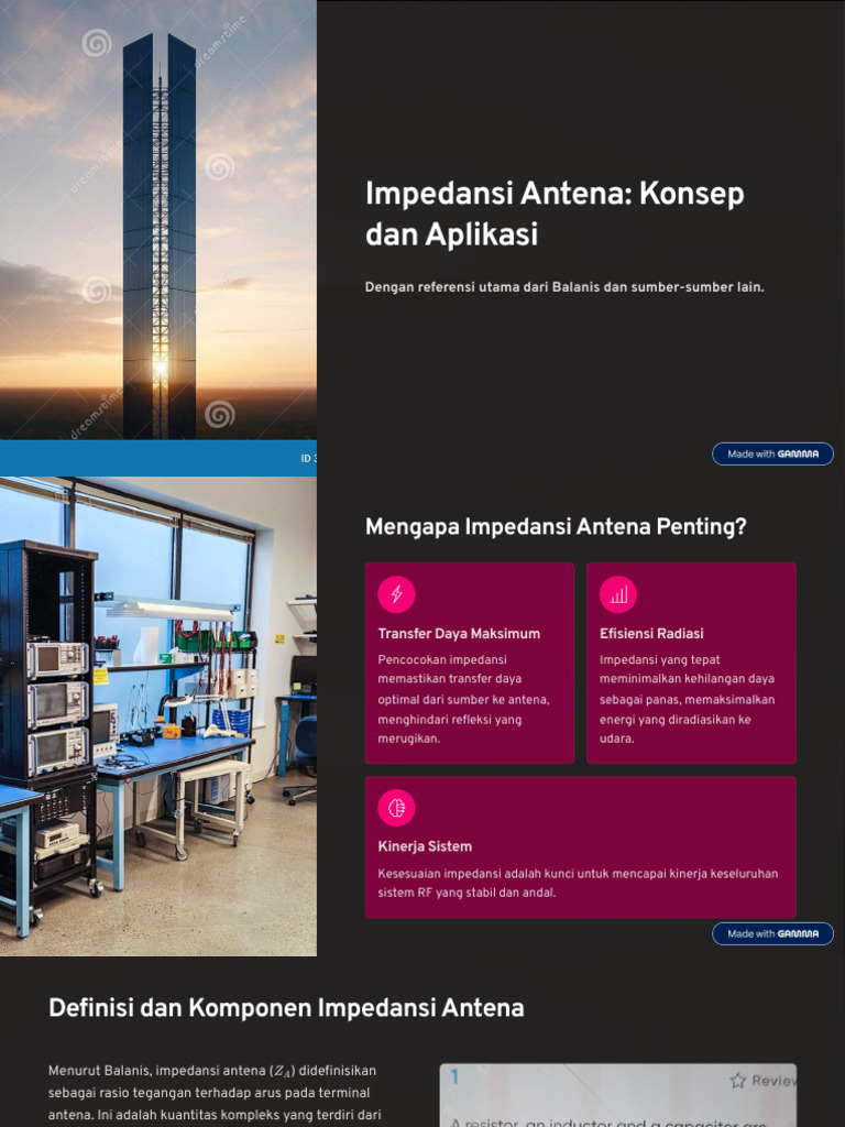 Impedansi Antena Konsep Dan Aplikasi | PDF