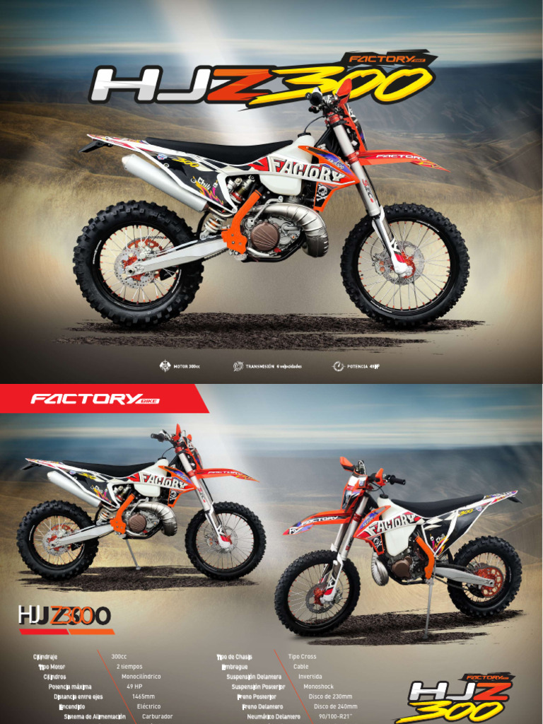 Especificaciones HJ Z300: Motocicleta 300cc | PDF