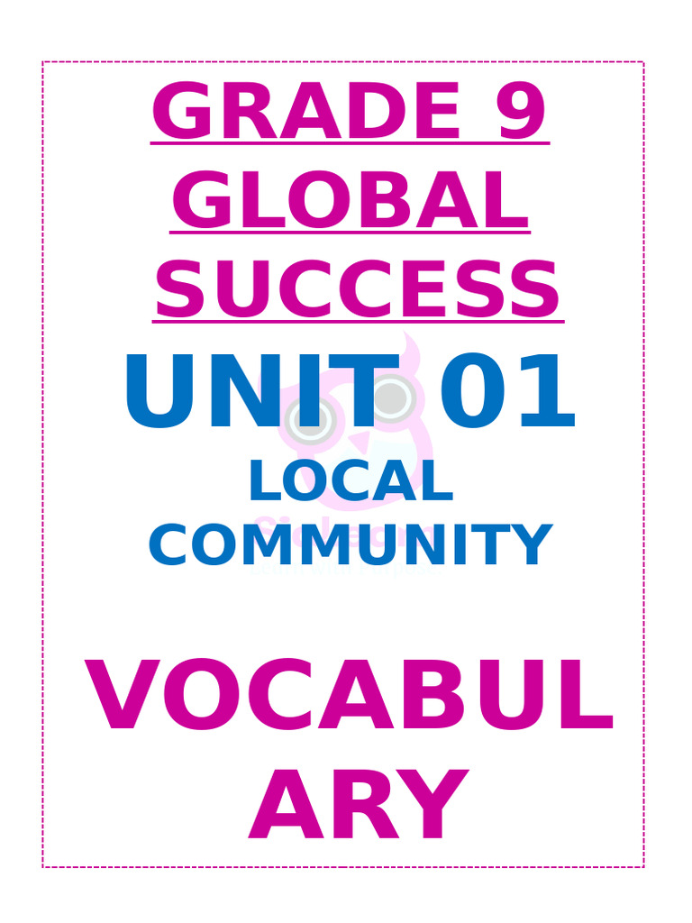 Grade 9 Global Success Unit 01 Vocabulary Wordlist Only | PDF