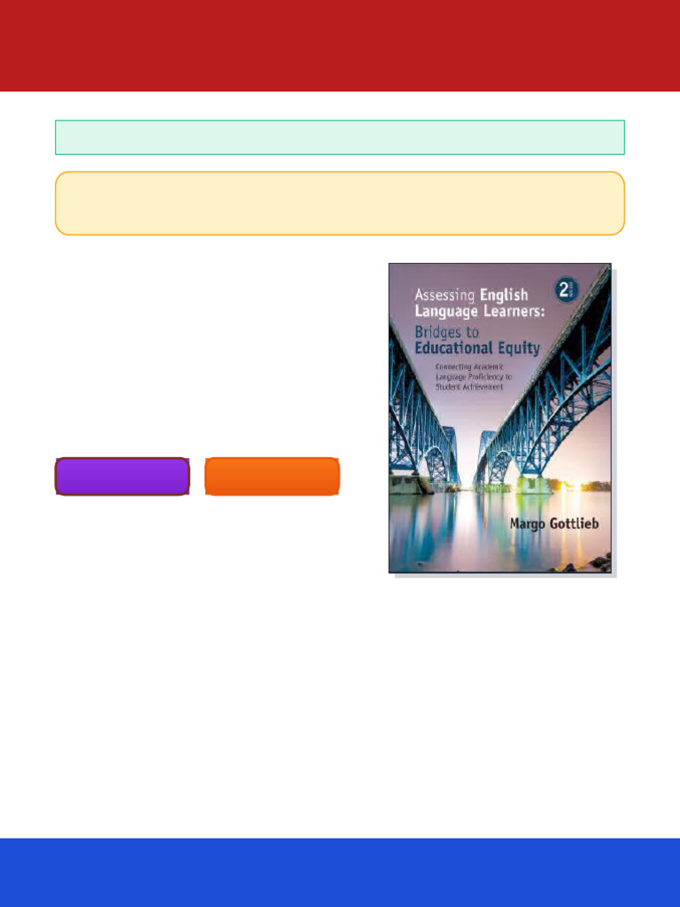 Assessing English Language Learners Bridges to Educational Equity ...