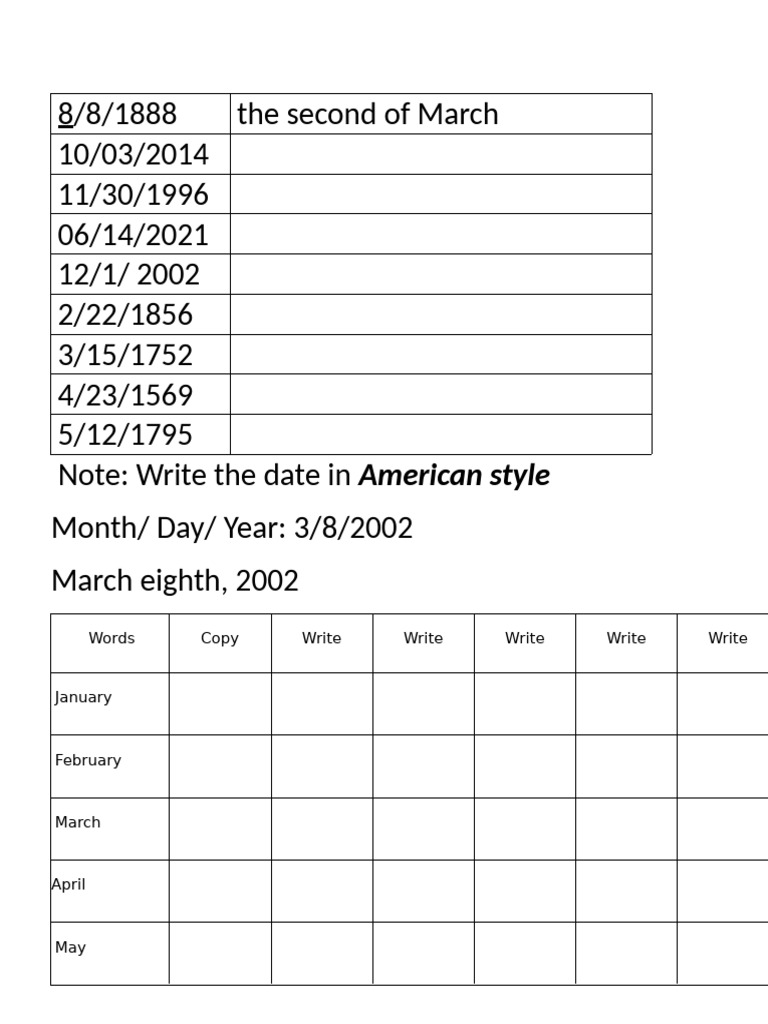 American Date Formatting Guide | PDF